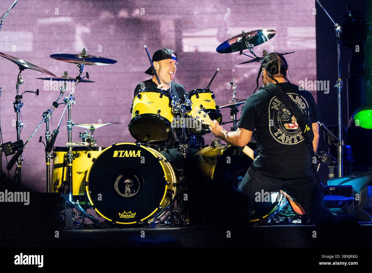 Lars Ulrich of Metallica performs during Sonic Temple Art and Music ...