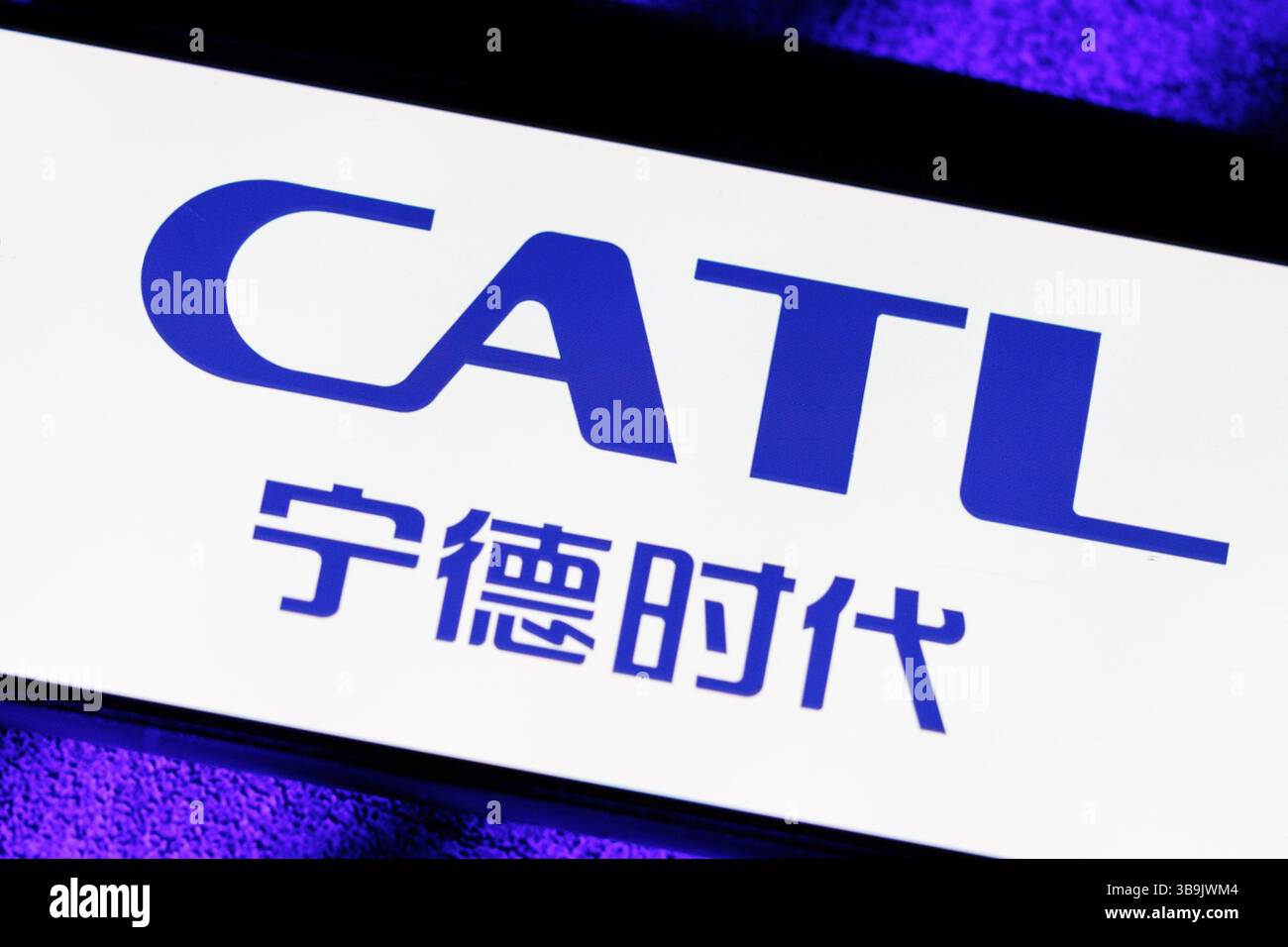 Hong Kong, China. 10th May, 2025. CATL logo displayed on a mobile phone ...