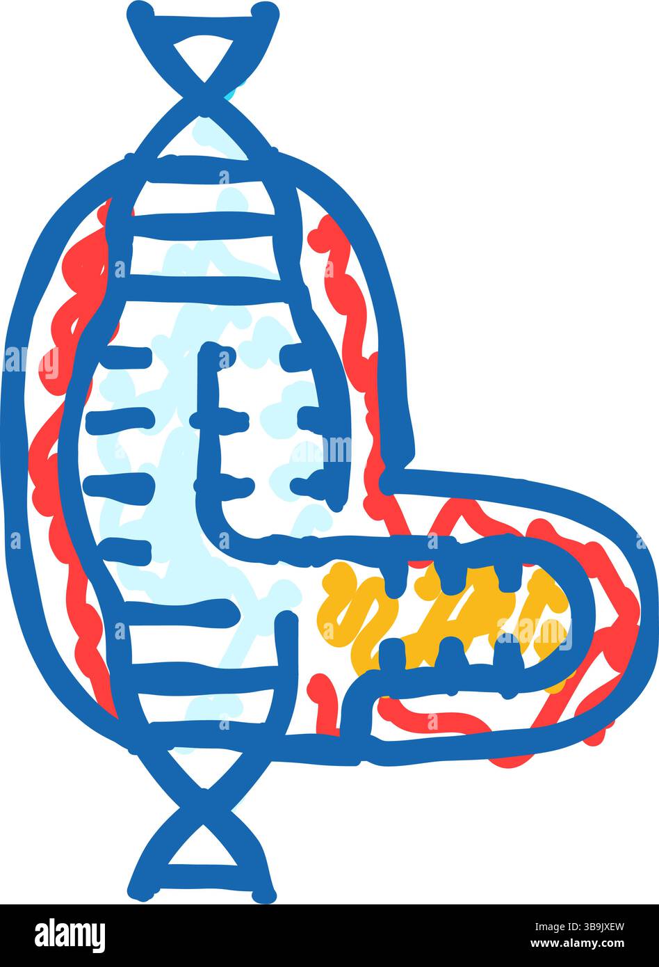 crispr tool genetic engineering icon doodle illustration Stock Vector ...
