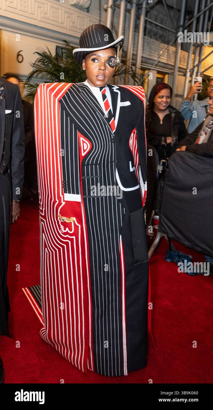 New York - May 5, 2025: Janelle Monae wearing dress by Thom Browne ...