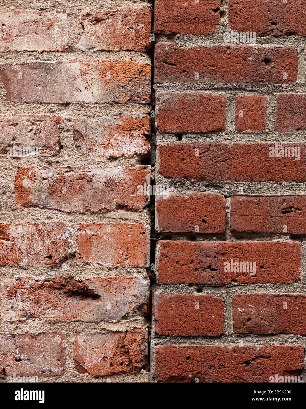 Two different brick walls hi-res stock photography and images - Alamy