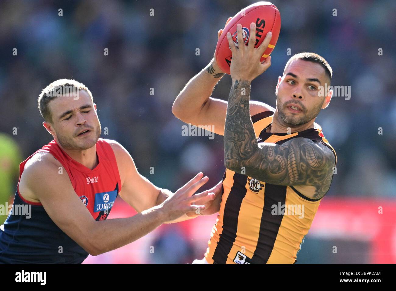 Melbourne, Australia. 10th May, 2025. Kade Chandler of the Demons and ...