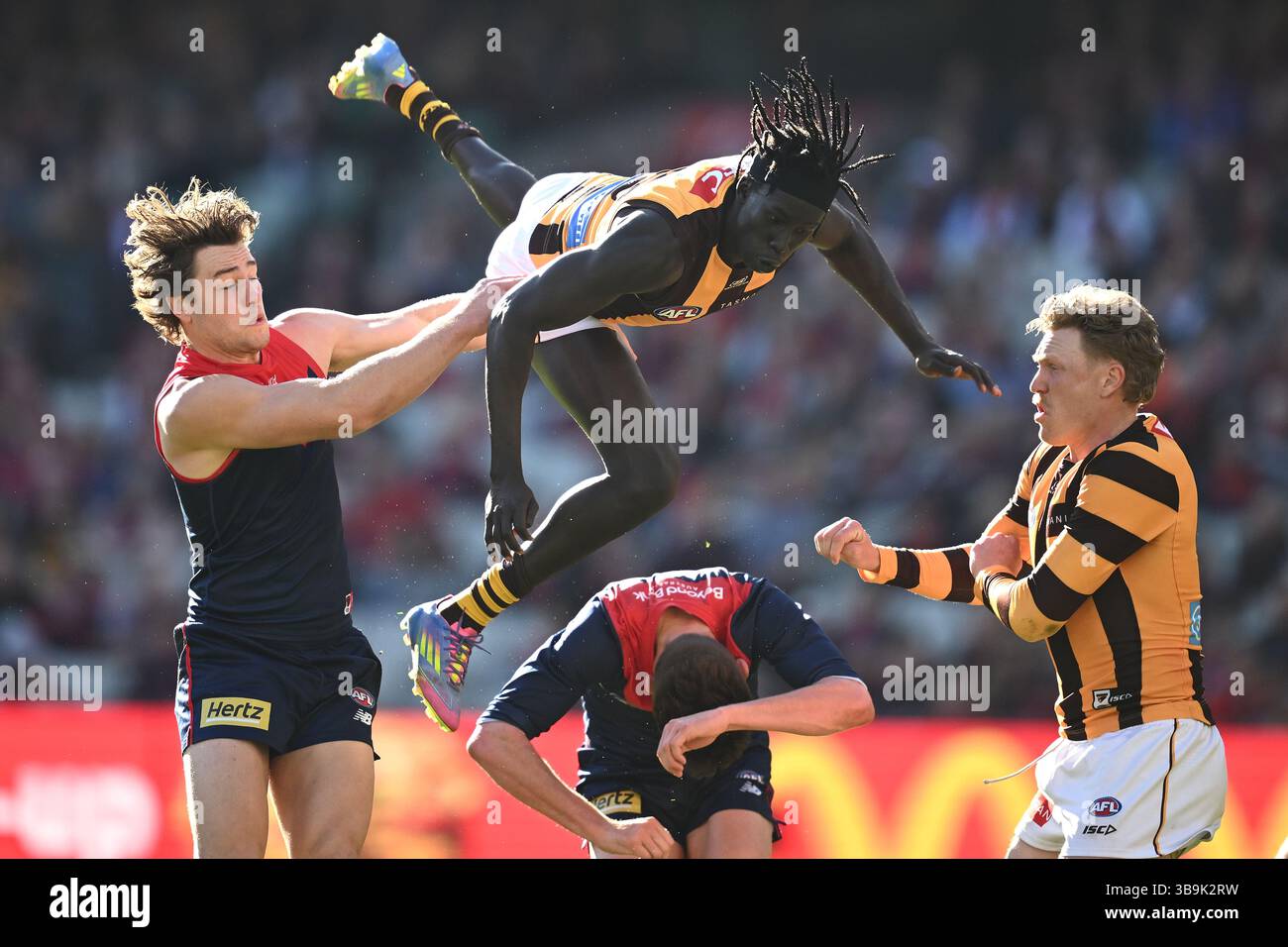 Melbourne, Australia. 10th May, 2025. Changkuoth Jiath of the Hawks ...