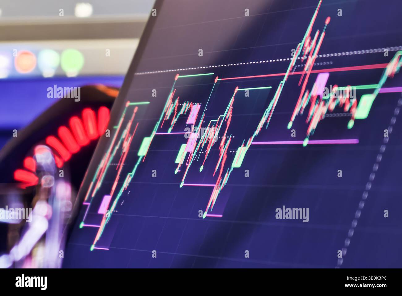 Stock trading chart with bullish breakout Stock Photo - Alamy
