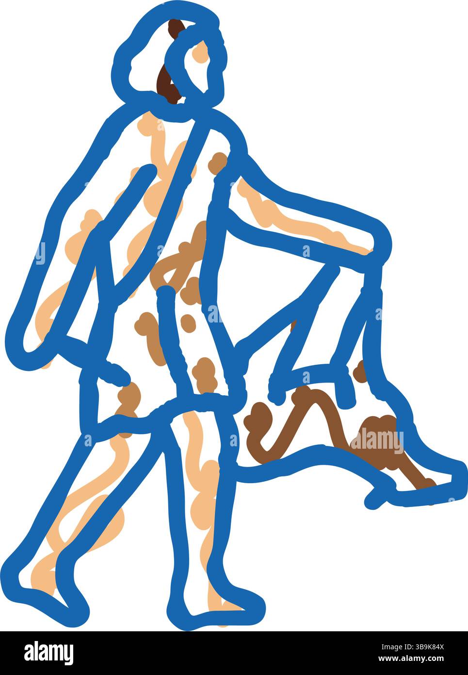 hunting gathering human evolution icon doodle illustration Stock Vector ...