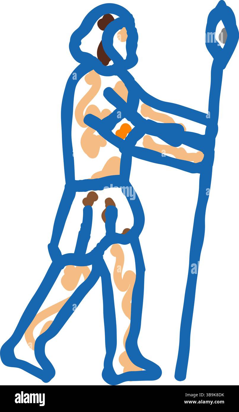 homo sapiens human evolution icon doodle illustration Stock Vector ...