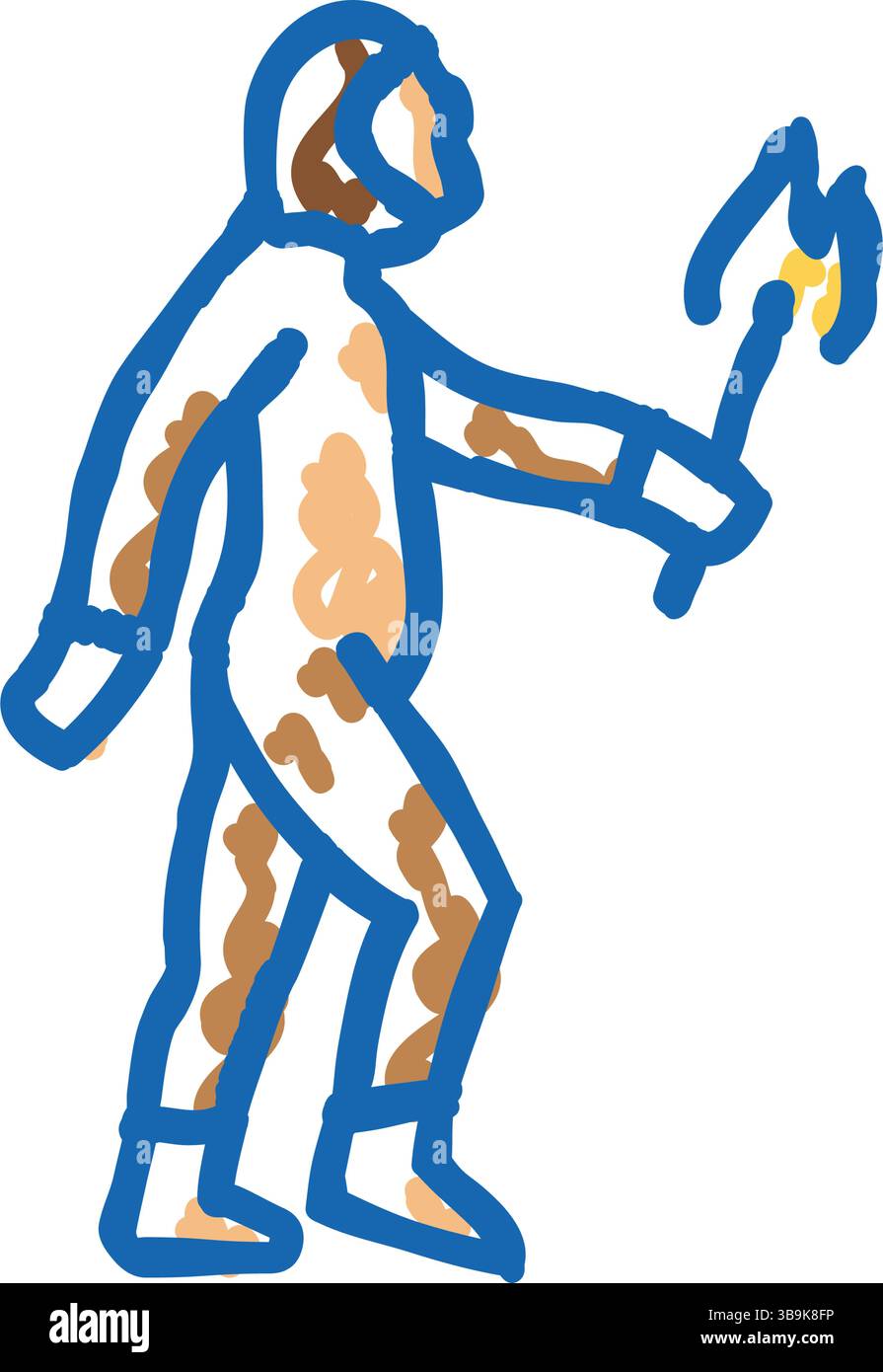 homo heidelbergensis human evolution icon doodle illustration Stock ...