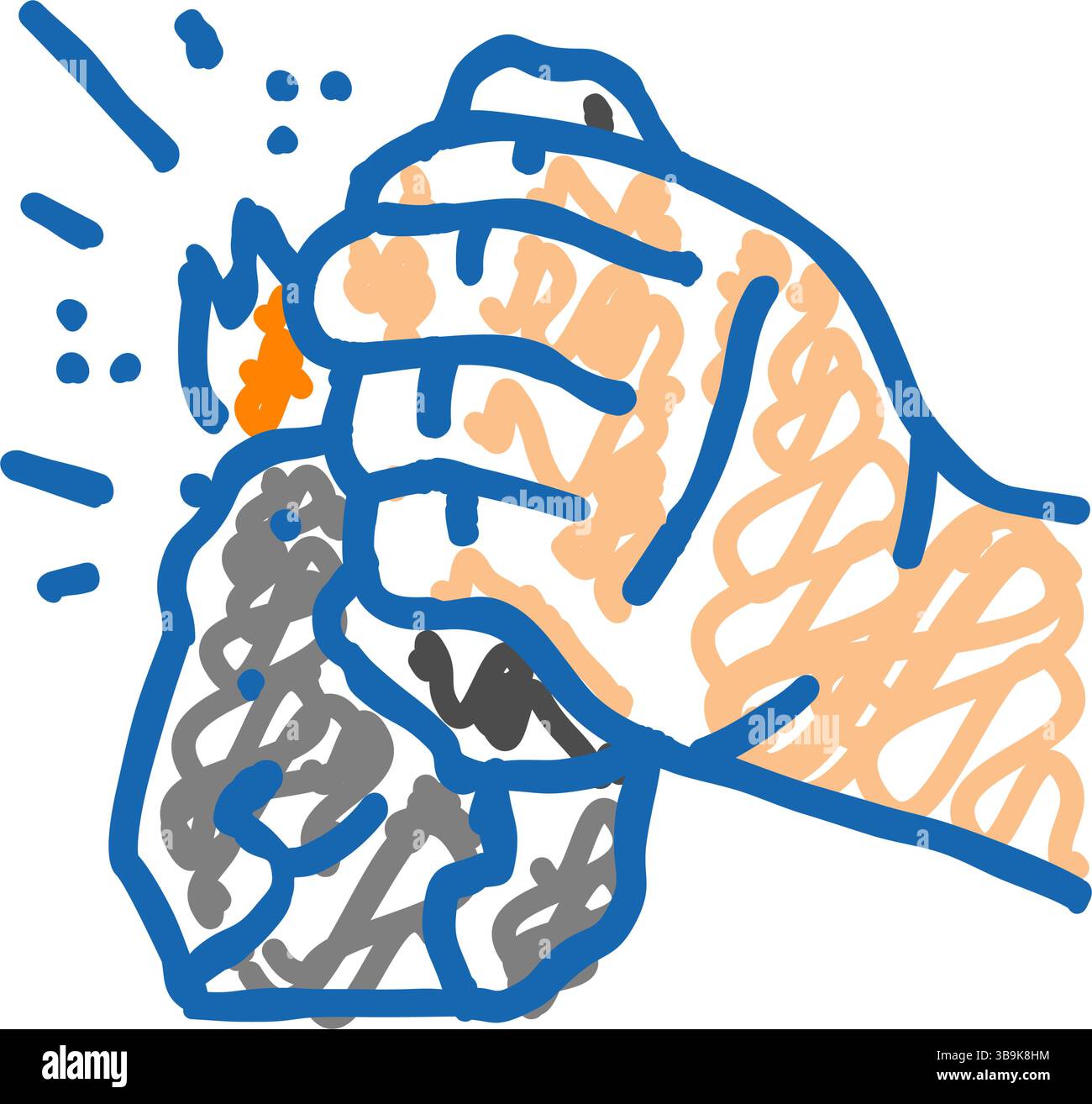 fire making human evolution icon doodle illustration Stock Vector Image ...