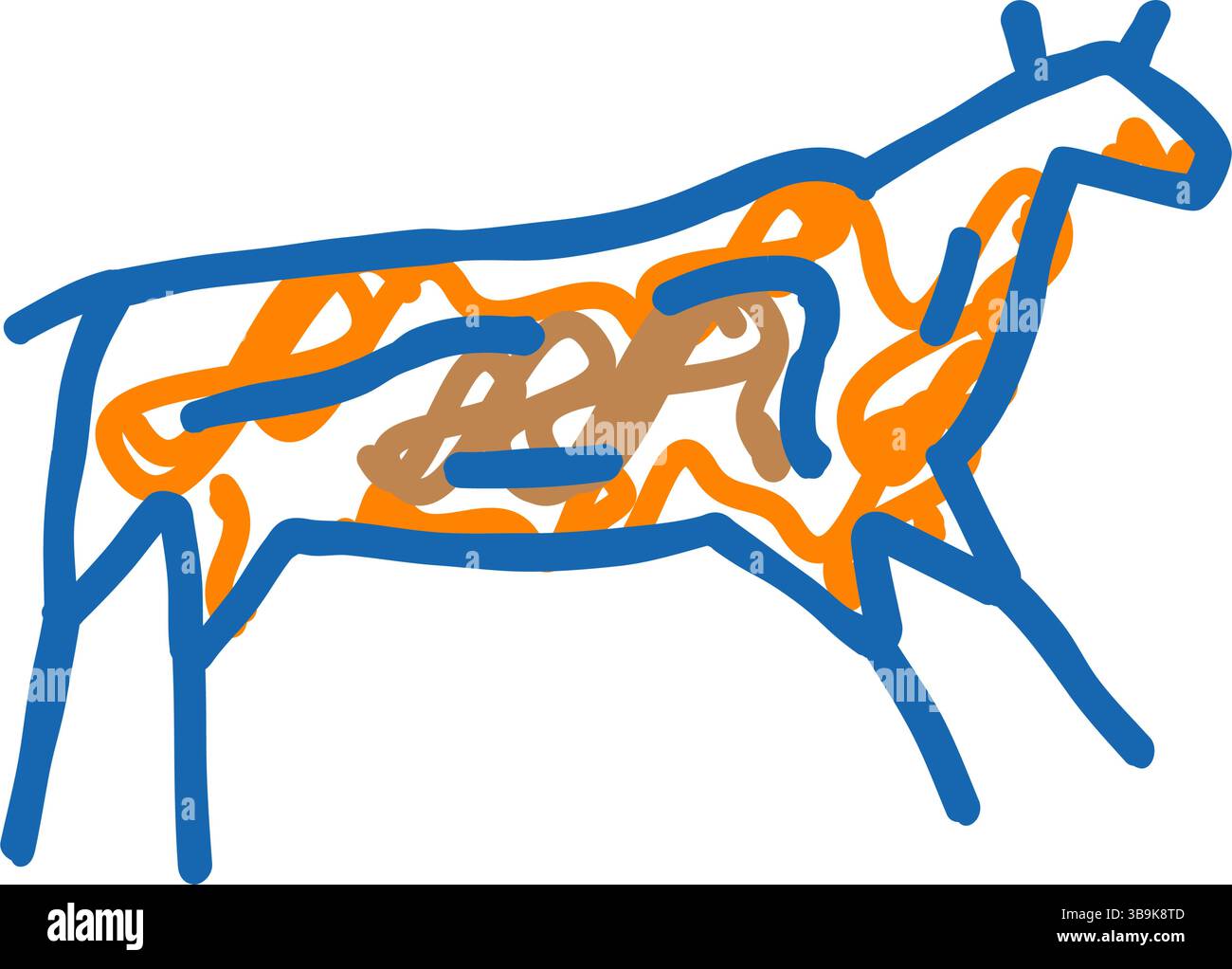 cave paintings human evolution icon doodle illustration Stock Vector ...