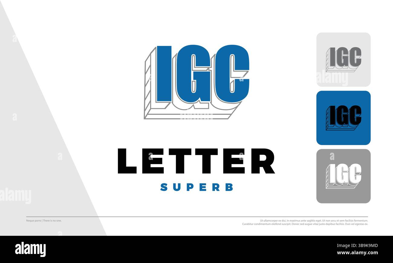 Igc logo design Stock Vector Images - Alamy