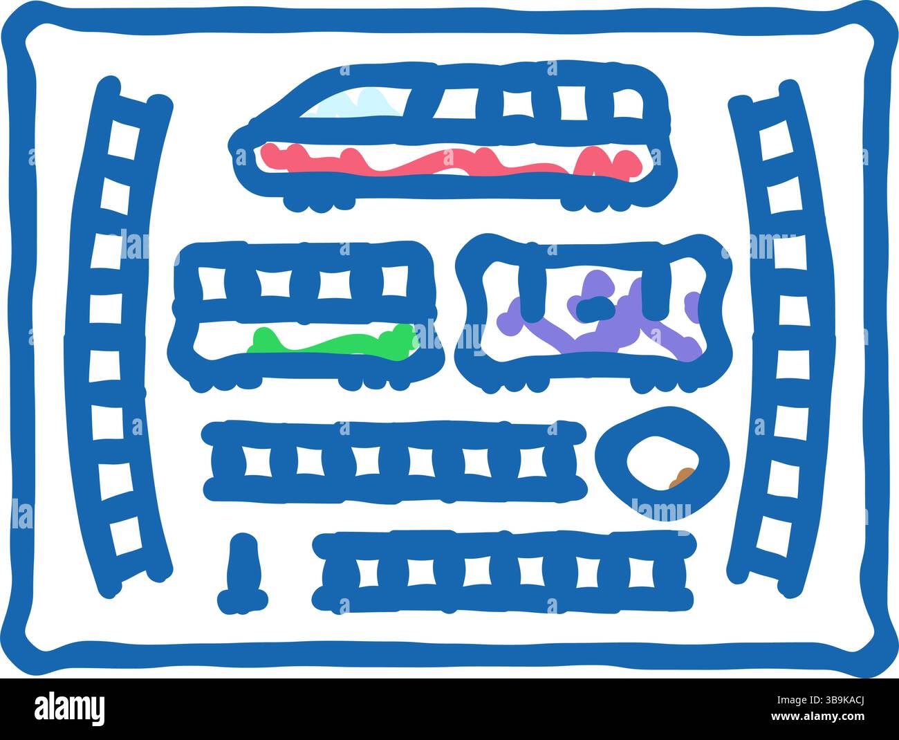 Gift block train baby Stock Vector Images - Alamy