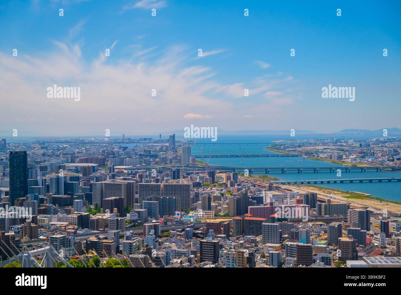 View of Osaka from a lookout Stock Photo - Alamy