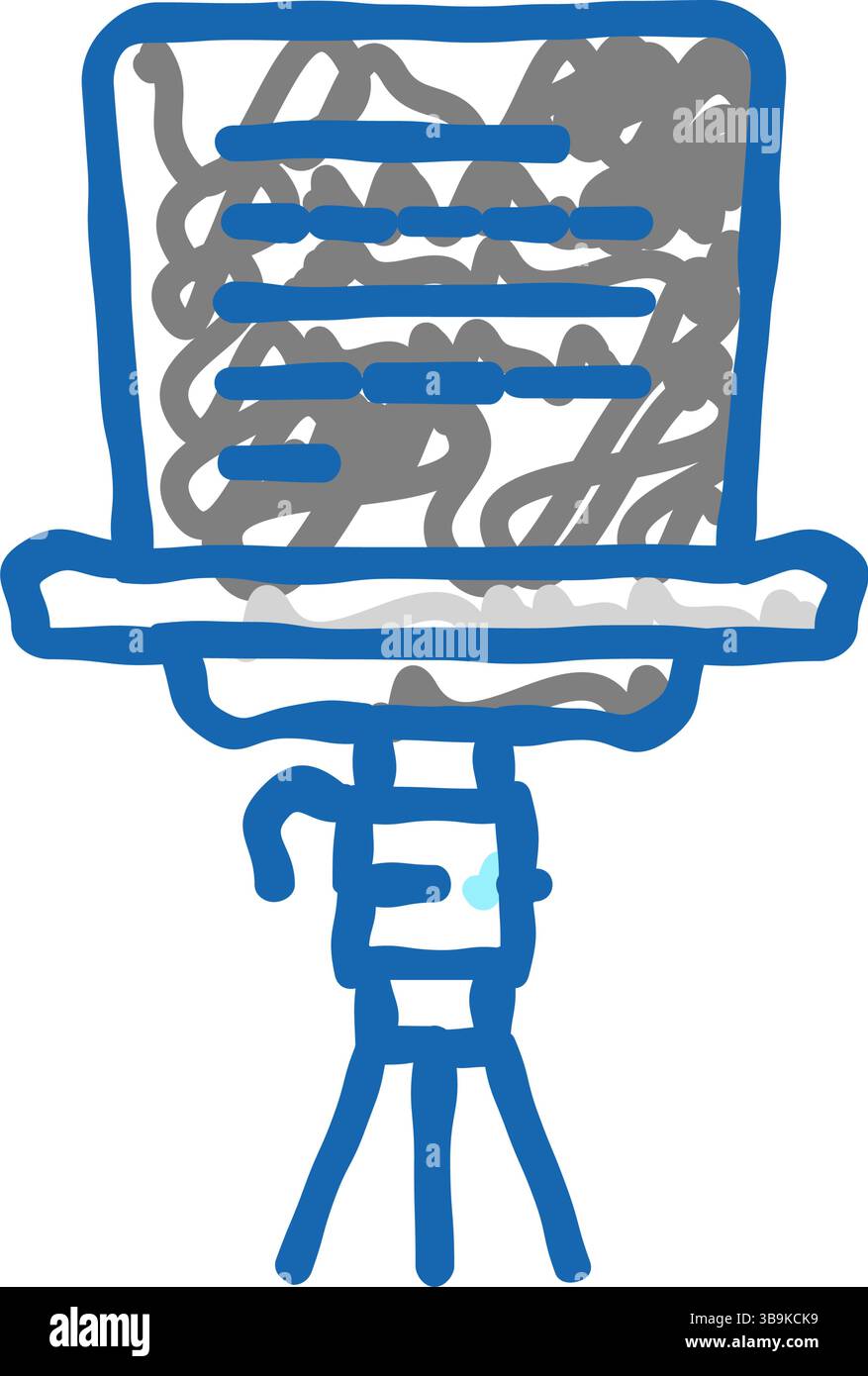 teleprompter news media icon doodle illustration Stock Vector Image ...