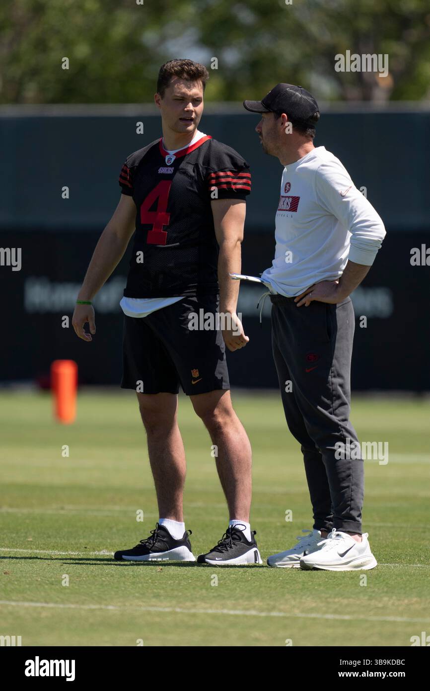 May 9, 2025; Santa Clara, CA, USA; San Francisco 49ers quarterback ...