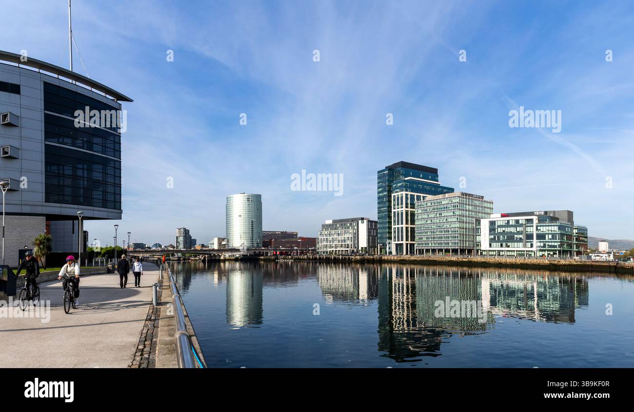 The Obel Tower and River Lagan, Belfast Stock Photo - Alamy