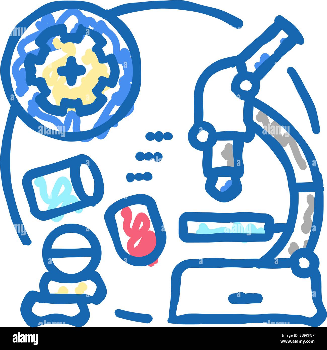 drug discovery development biomedical icon doodle illustration Stock ...
