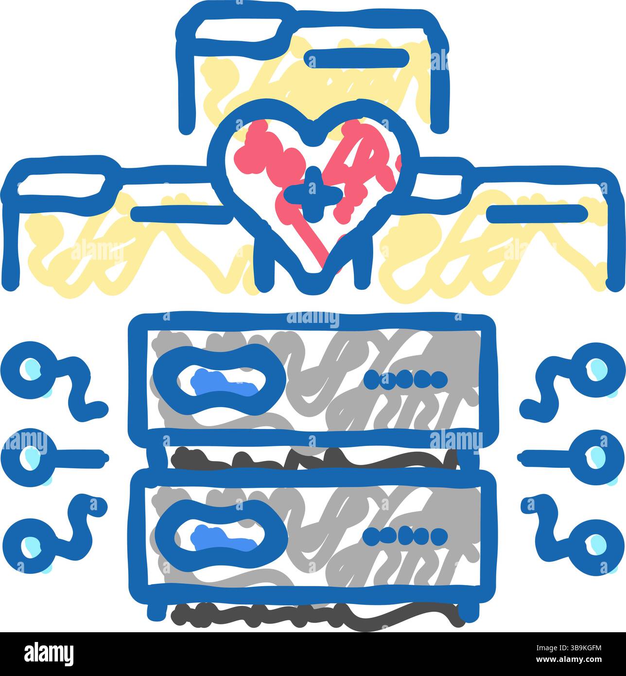 health data analysis icon doodle illustration Stock Vector Image & Art ...