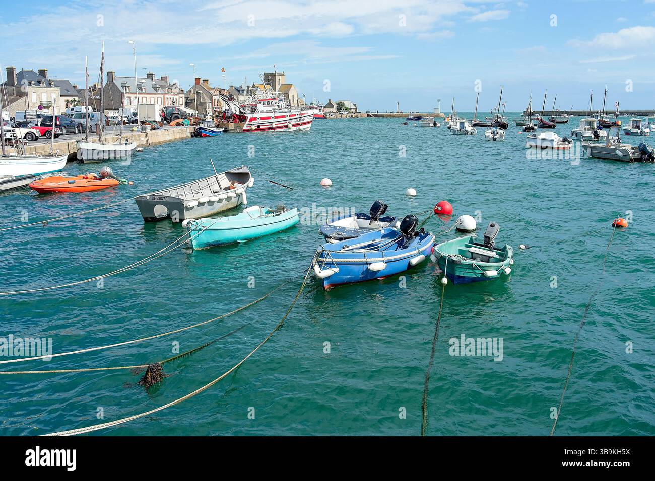 Barfleur France - 20 September 2023 - Harbour of of the picturesque ...