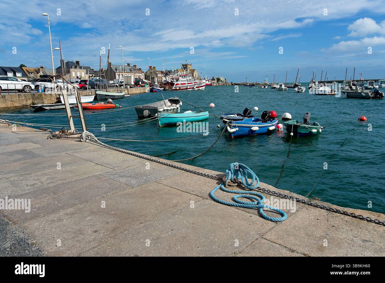 Barfleur France - 20 September 2023 - Harbour of of the picturesque ...