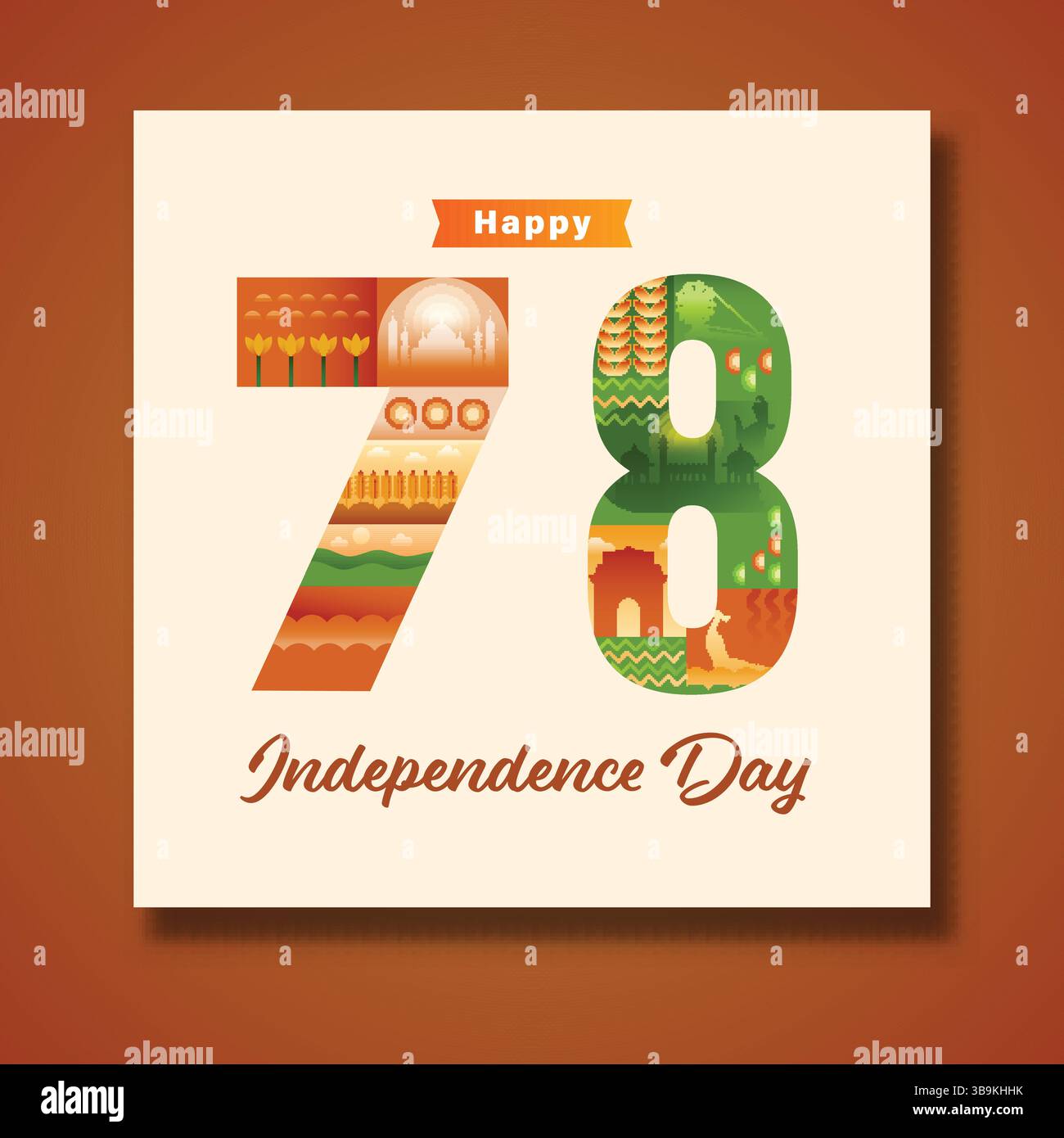 78th independence day of india Stock Vector Images - Alamy