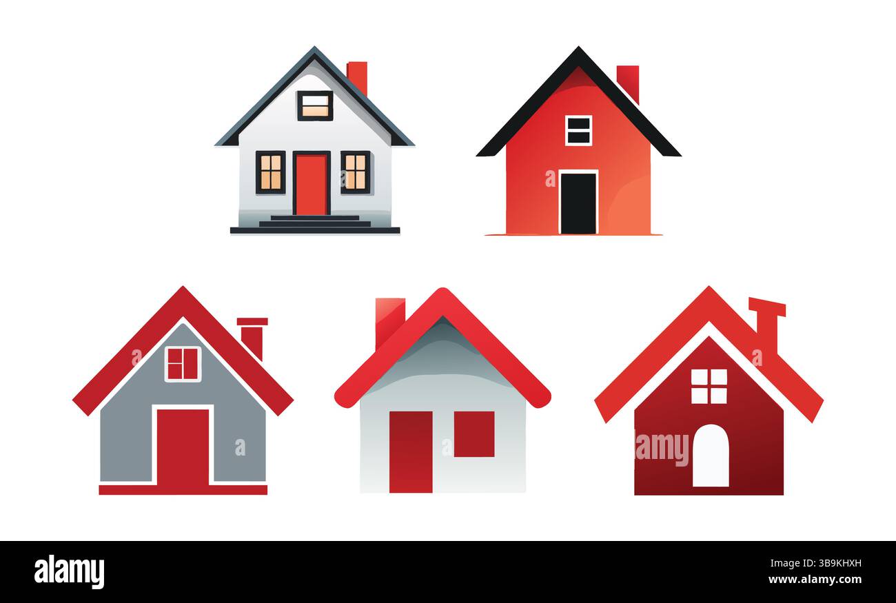 Residential architecture styles Stock Vector Images - Alamy
