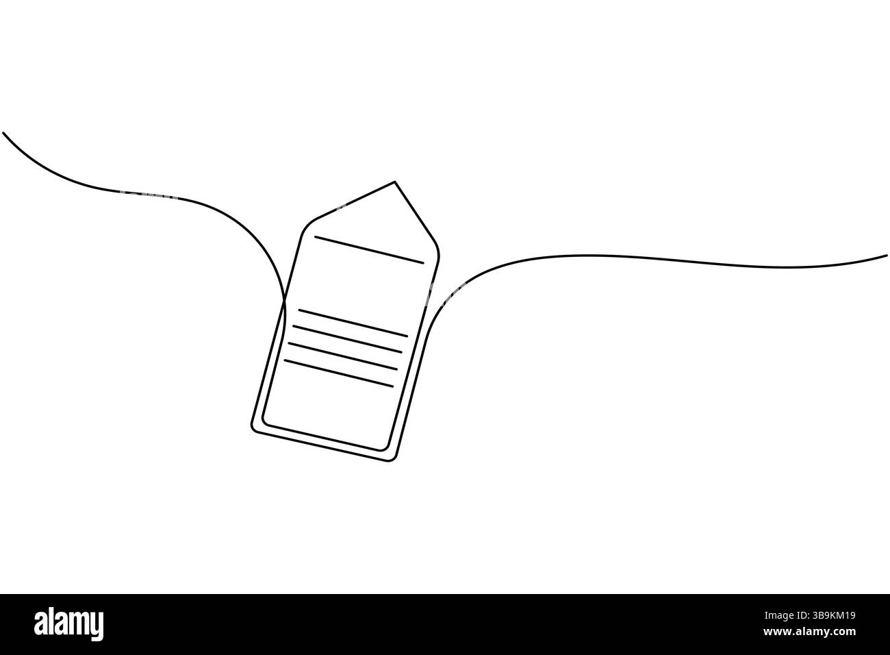 Price tag continuous one line drawing and minimalist style isolate ...