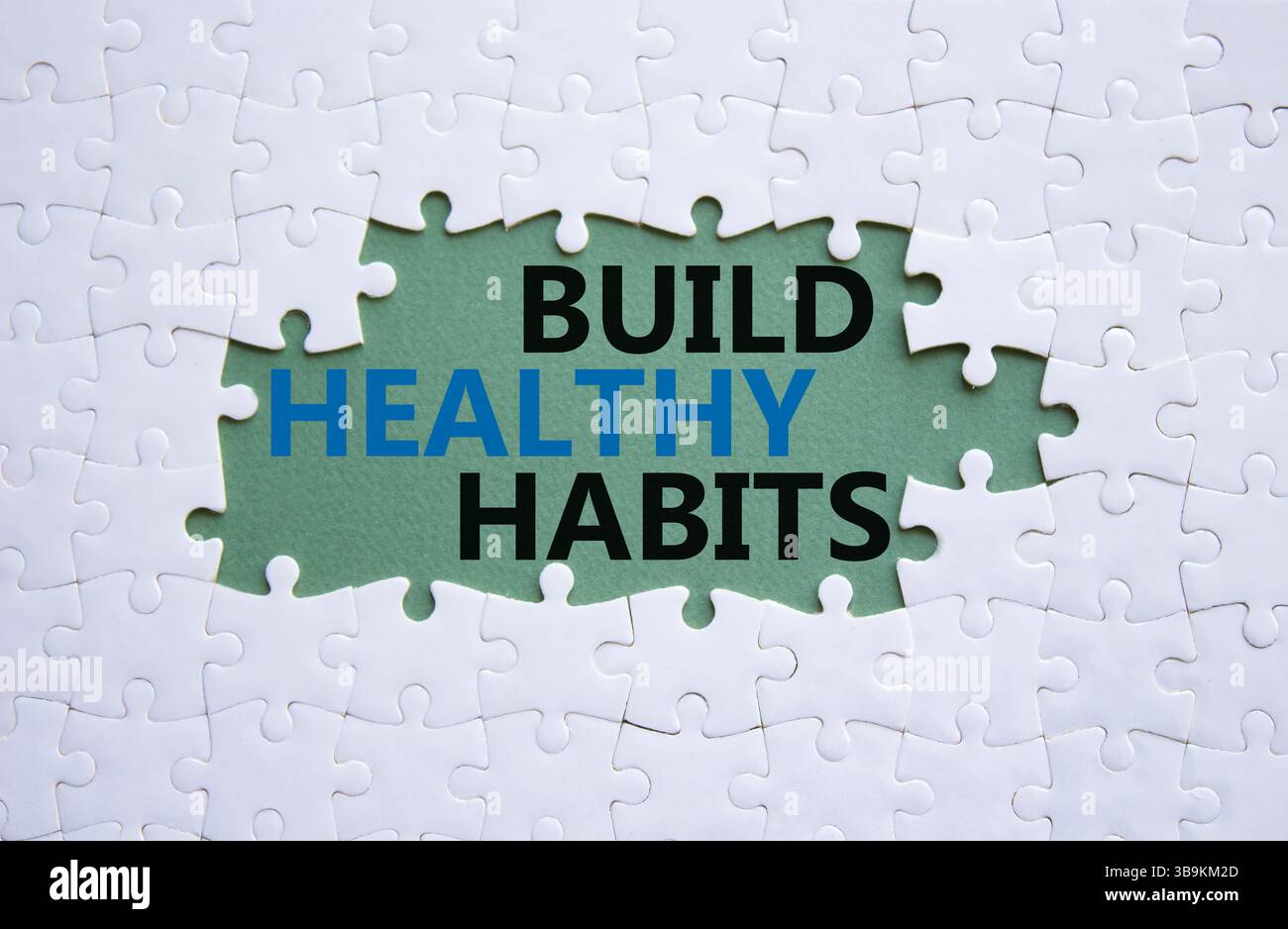 Healthy habits symbol. Concept word Build Healthy habits on white ...