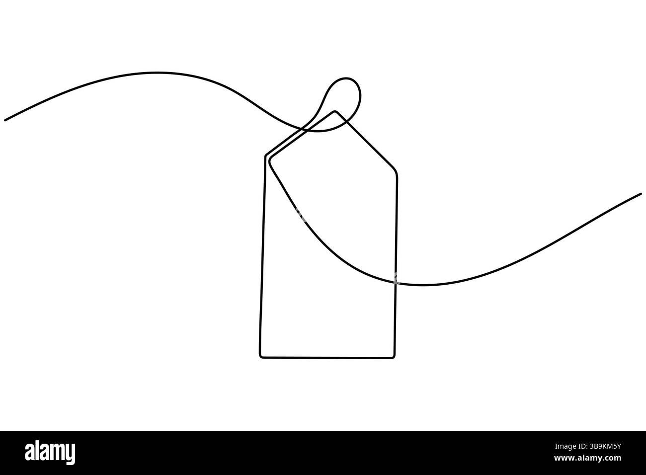 Price tag continuous one line drawing and minimalist style isolate ...