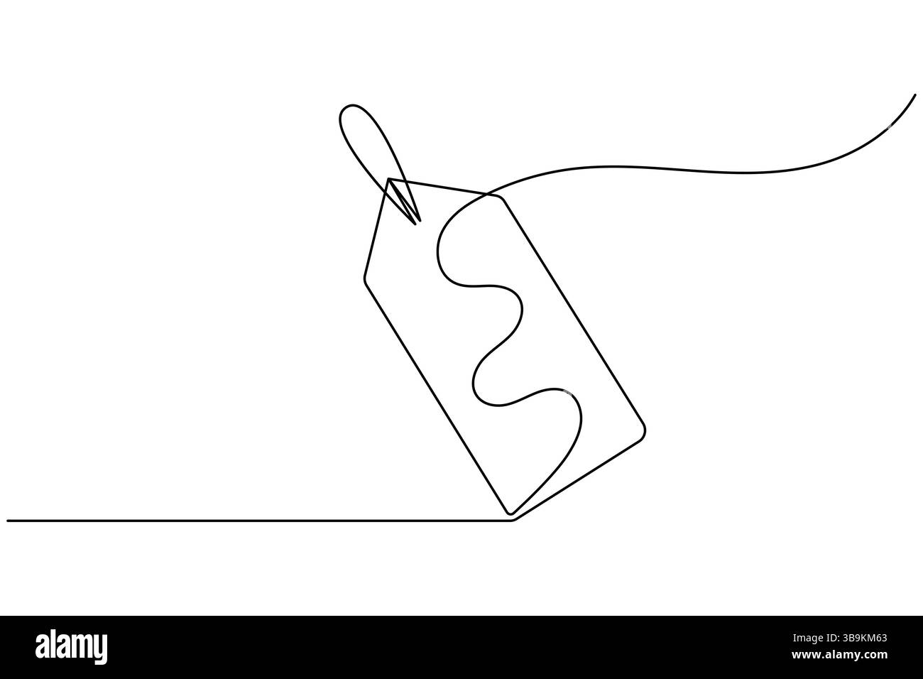 Price tag continuous one line drawing and minimalist style isolate ...
