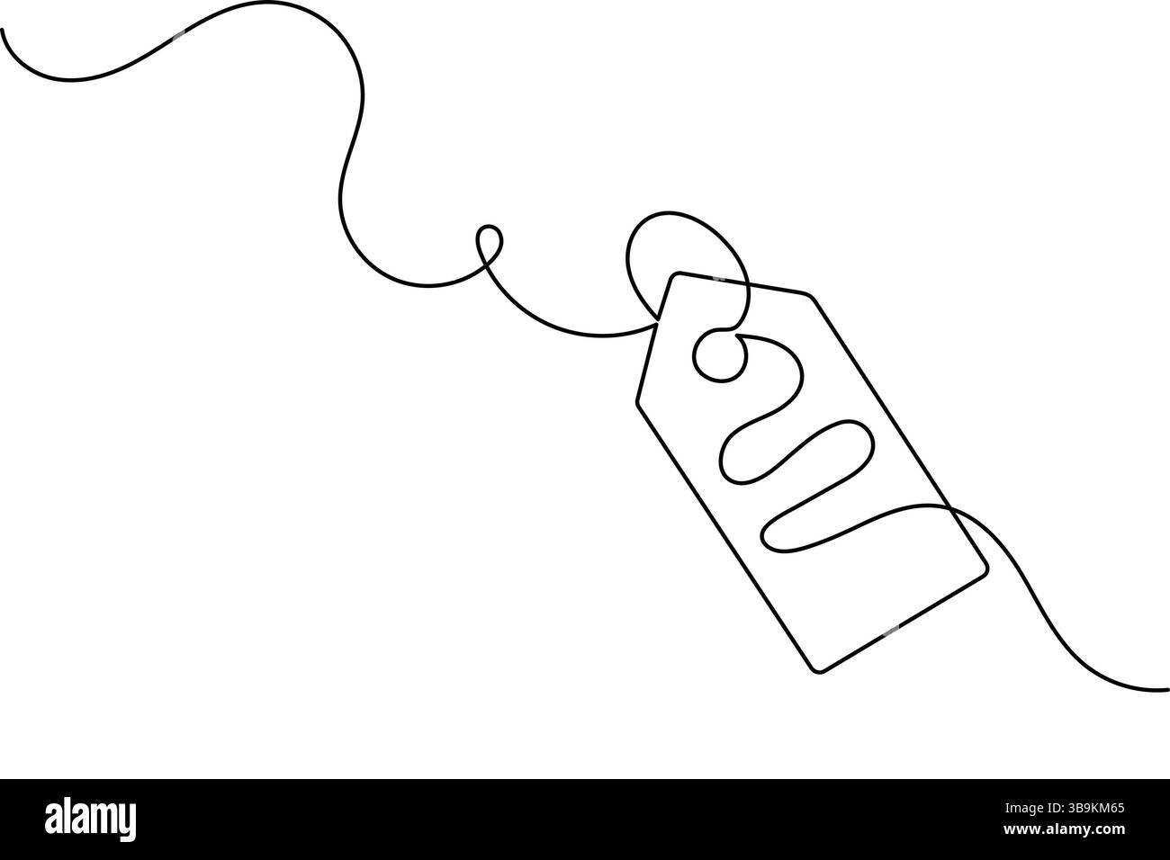 Price tag continuous one line drawing and minimalist style isolate ...