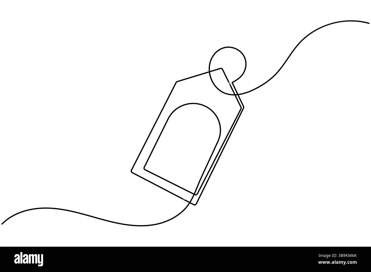 Price tag continuous one line drawing and minimalist style isolate ...