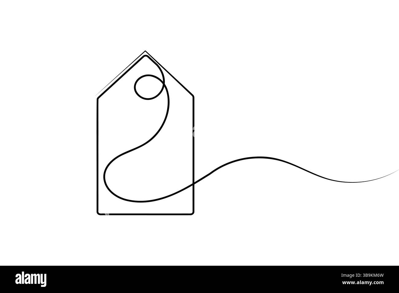 Price tag continuous one line drawing and minimalist style isolate ...