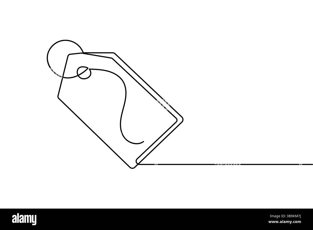 Price tag continuous one line drawing and minimalist style isolate ...