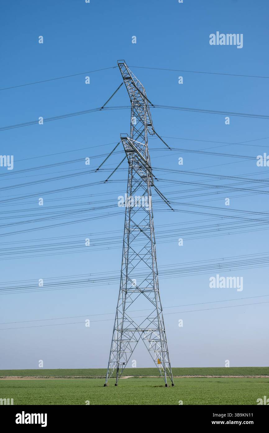 High-voltage lines and power towers, power transmission from nuclear ...