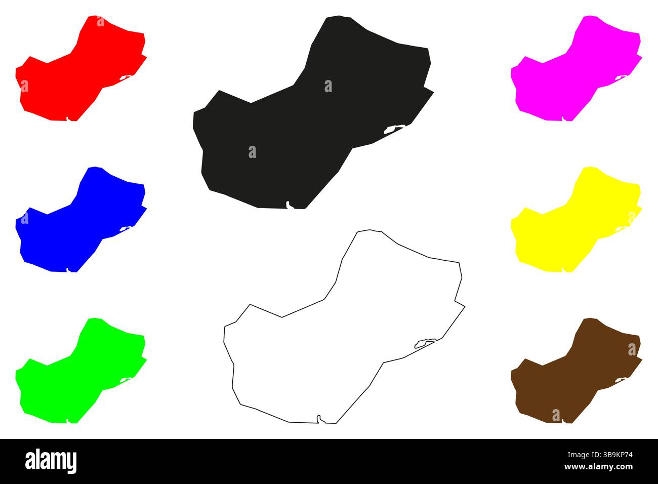 Rewa city (Republic of India, State of Madhya Pradesh) map vector ...