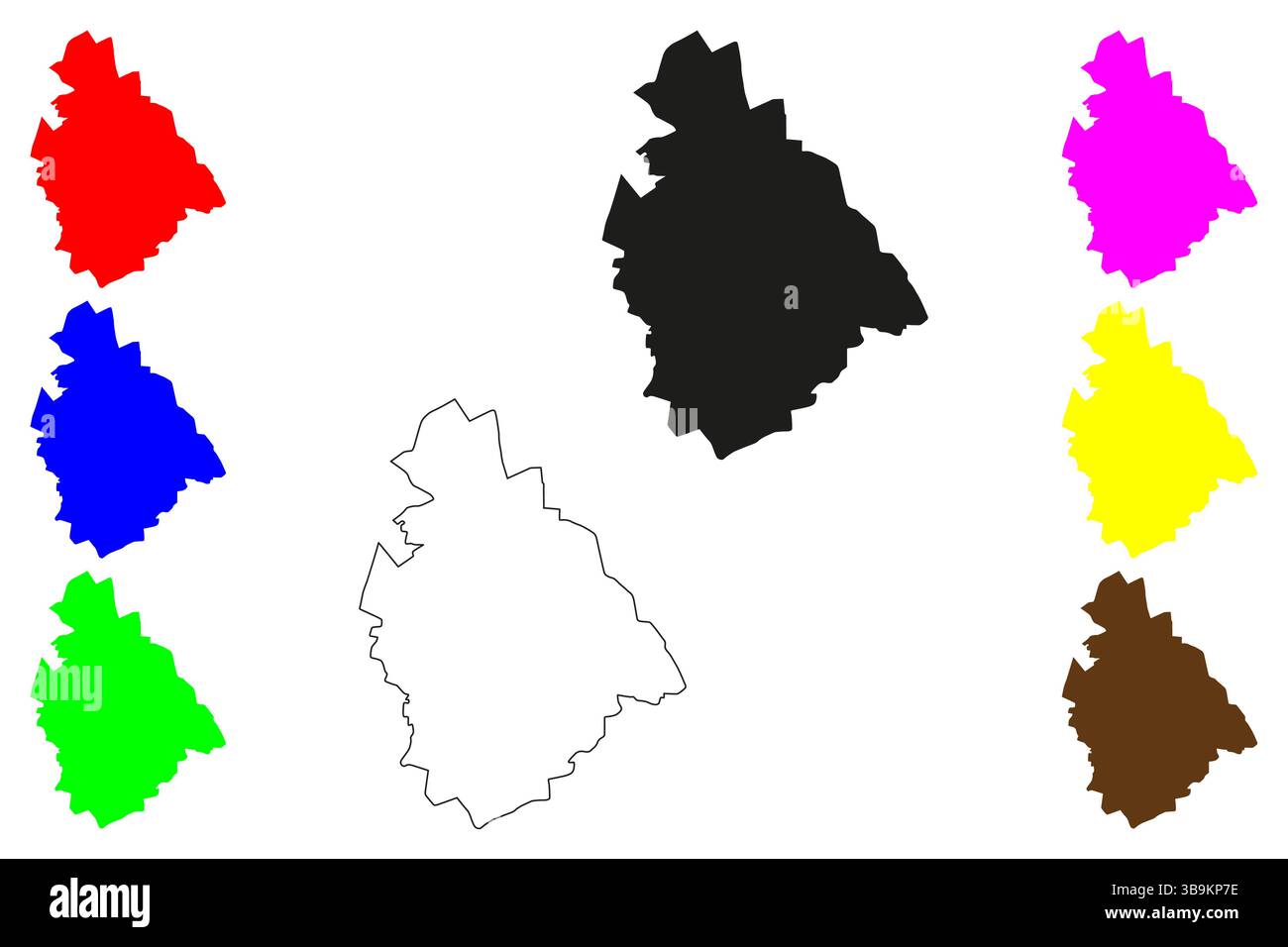 Ratlam city (Republic of India, State of Madhya Pradesh) map vector ...