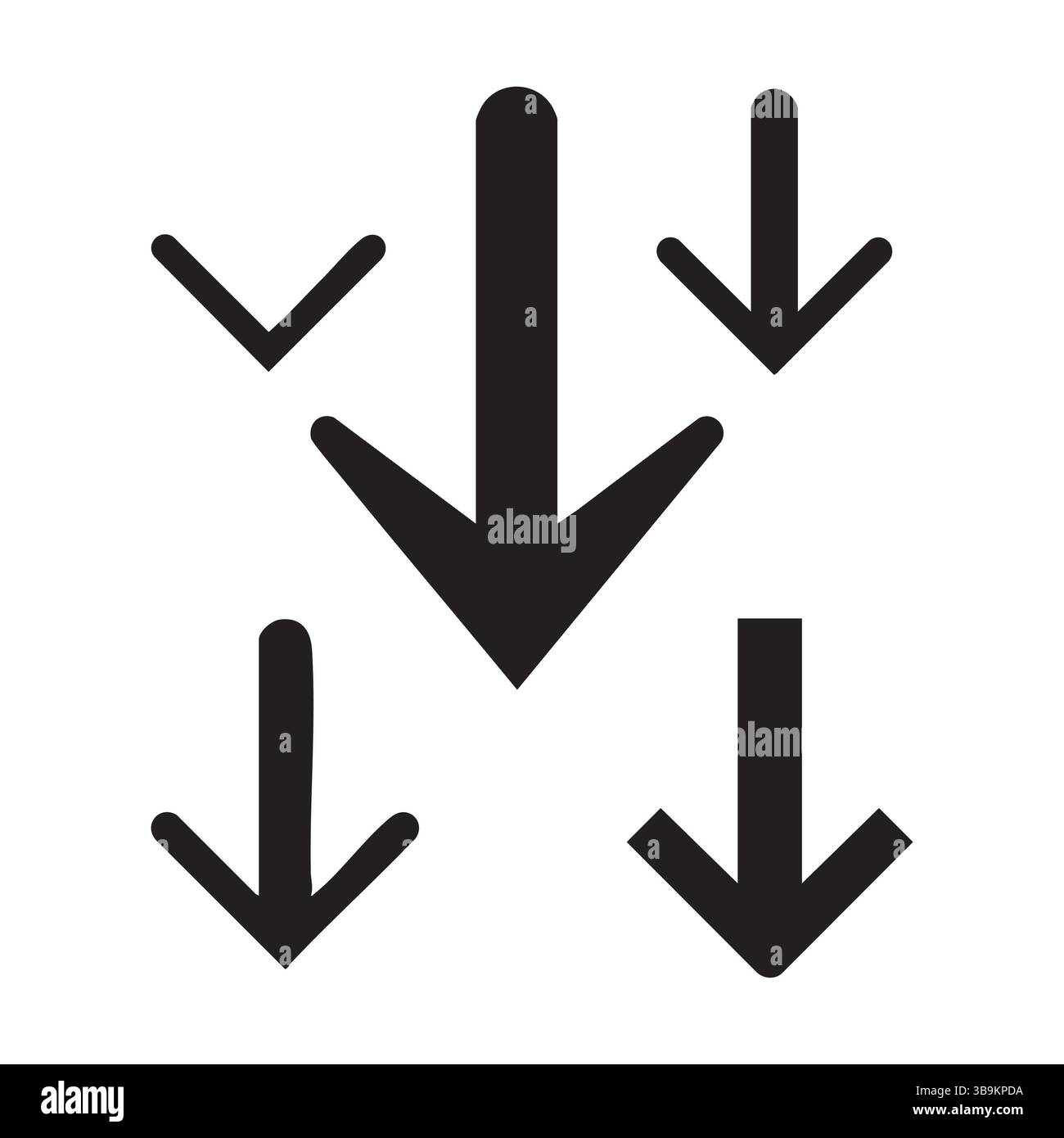 Right arrow white linear Stock Vector Images - Alamy