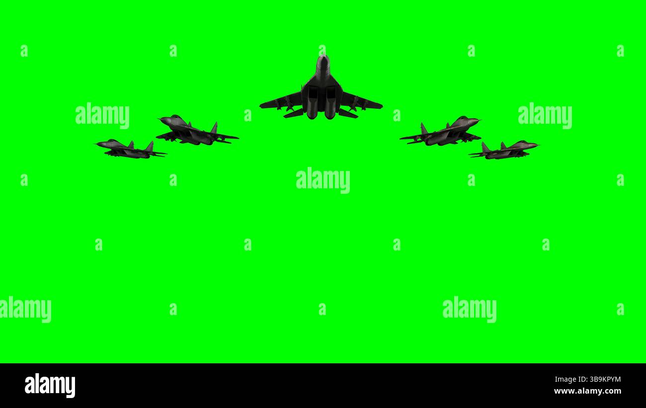 Fighter Jets Flying on Green Screen Stock Photo - Alamy