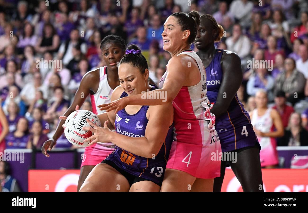 Brisbane, Australia. 10th May, 2025. Abigail Latu-Meafou (centre) of ...