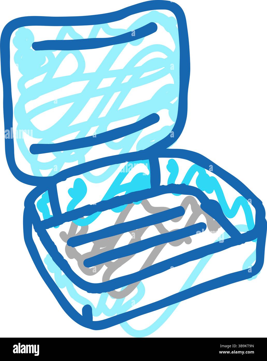 lunch box bag food icon doodle illustration Stock Vector Image & Art ...
