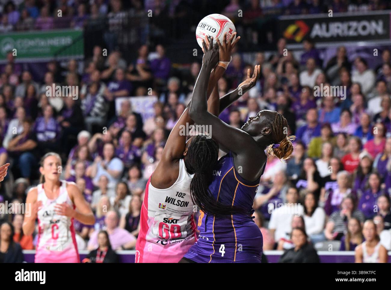 Brisbane, Australia. 10th May, 2025. Mary Cholhok (right) of the ...