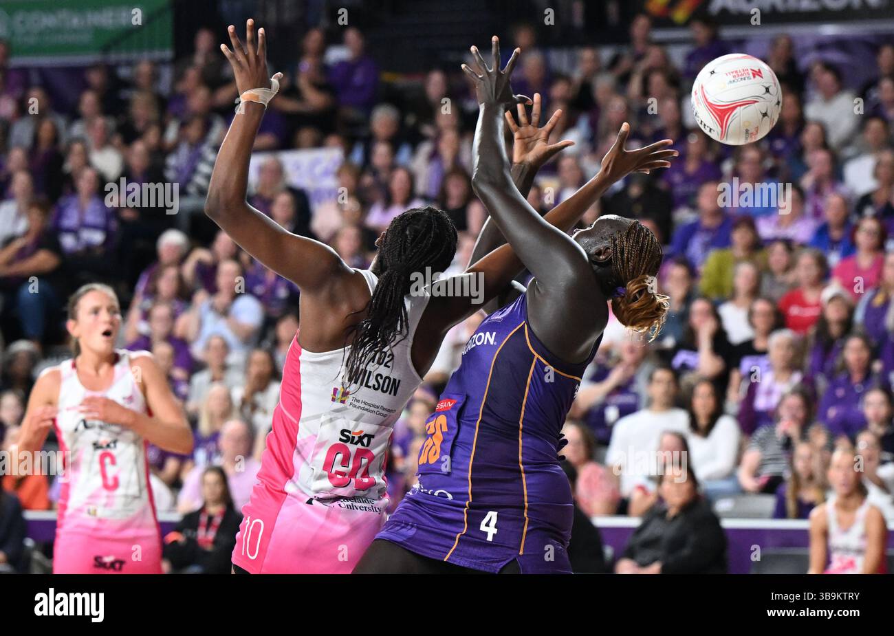 Brisbane, Australia. 10th May, 2025. Mary Cholhok (right) of the ...
