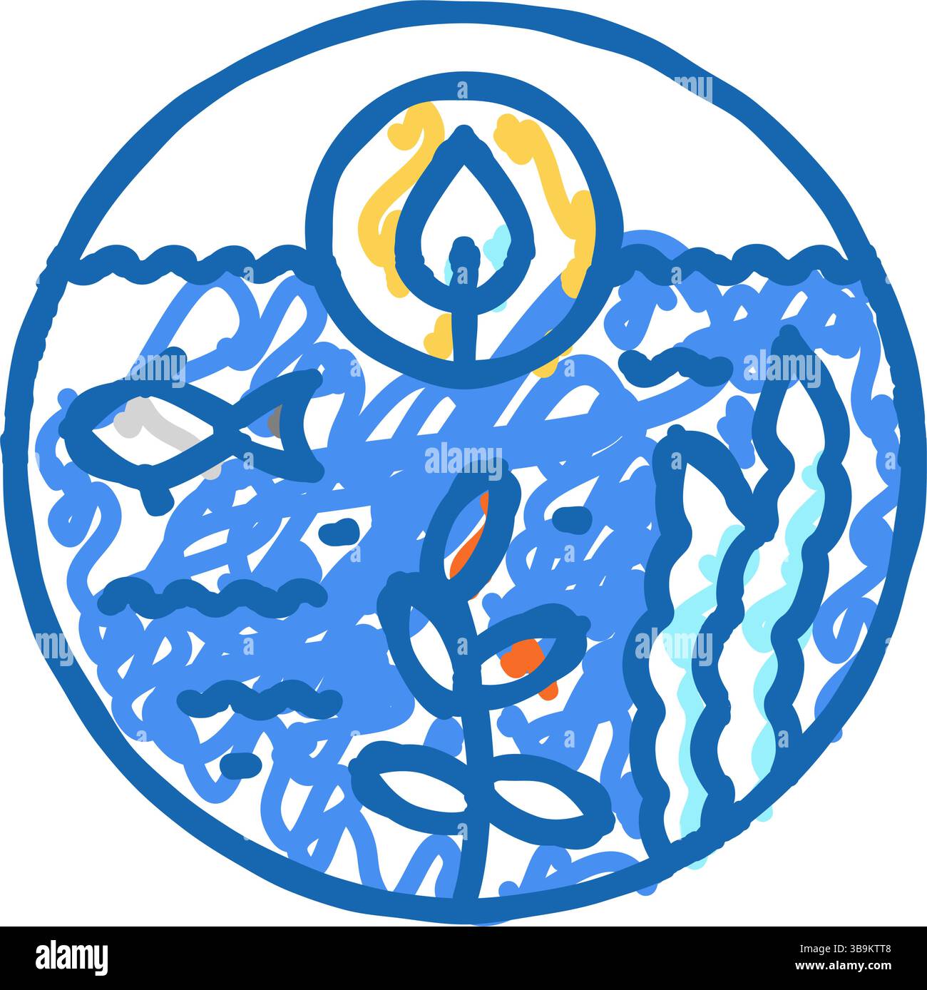 marine ecology icon doodle illustration Stock Vector Image & Art - Alamy