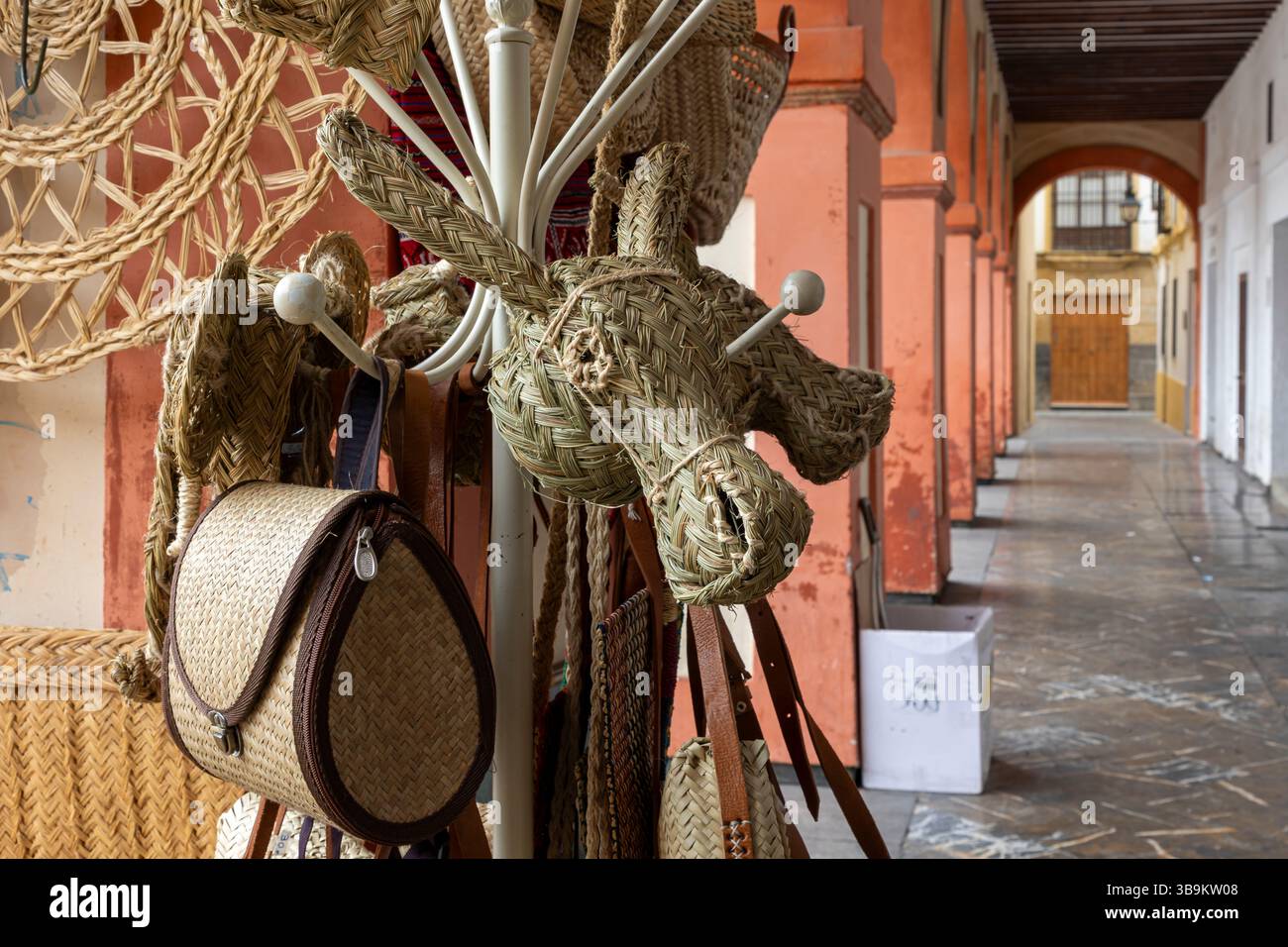 View of handmade bull, heads made from straw Stock Photo - Alamy