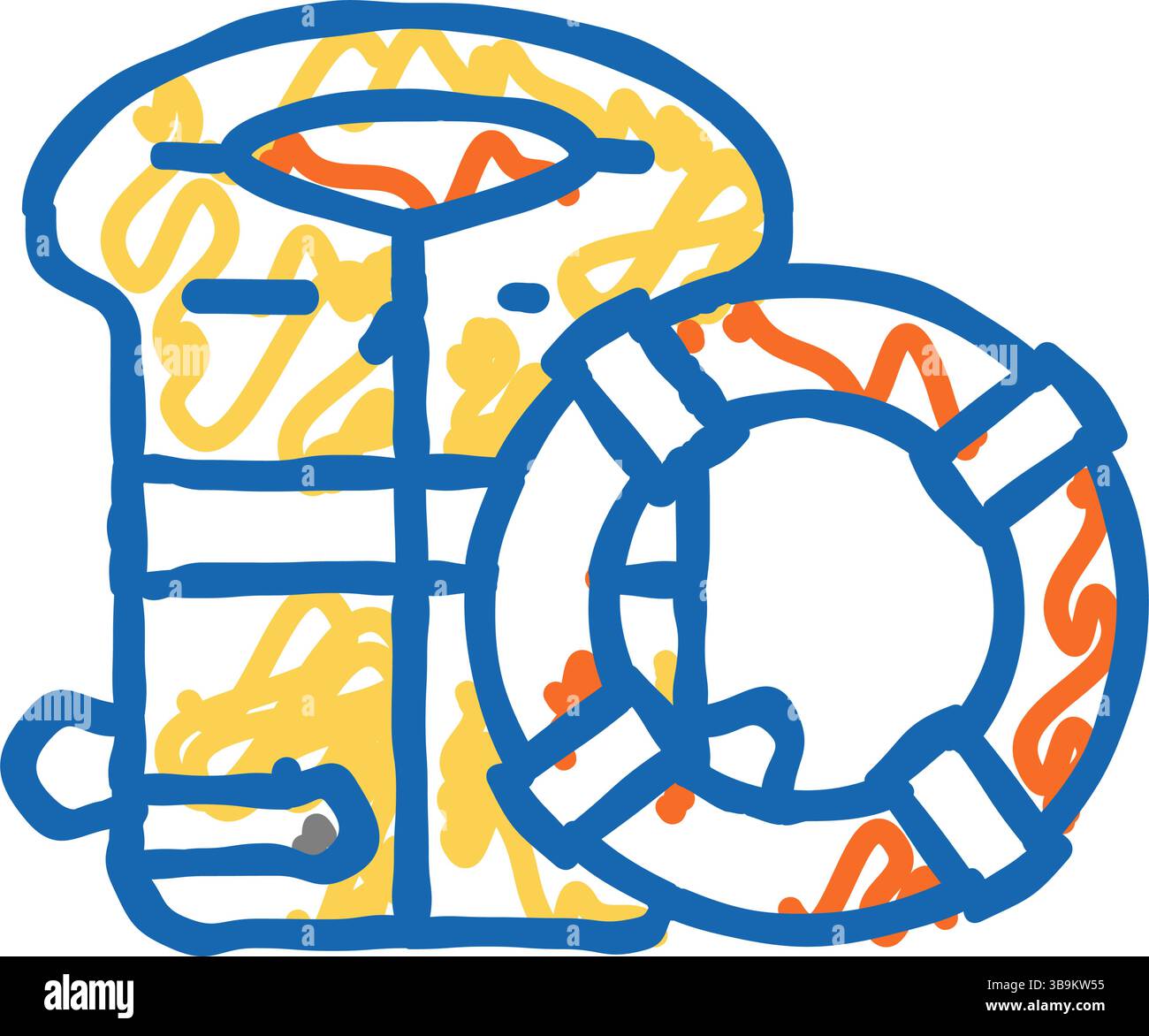 ship safety equipment marine icon doodle illustration Stock Vector ...