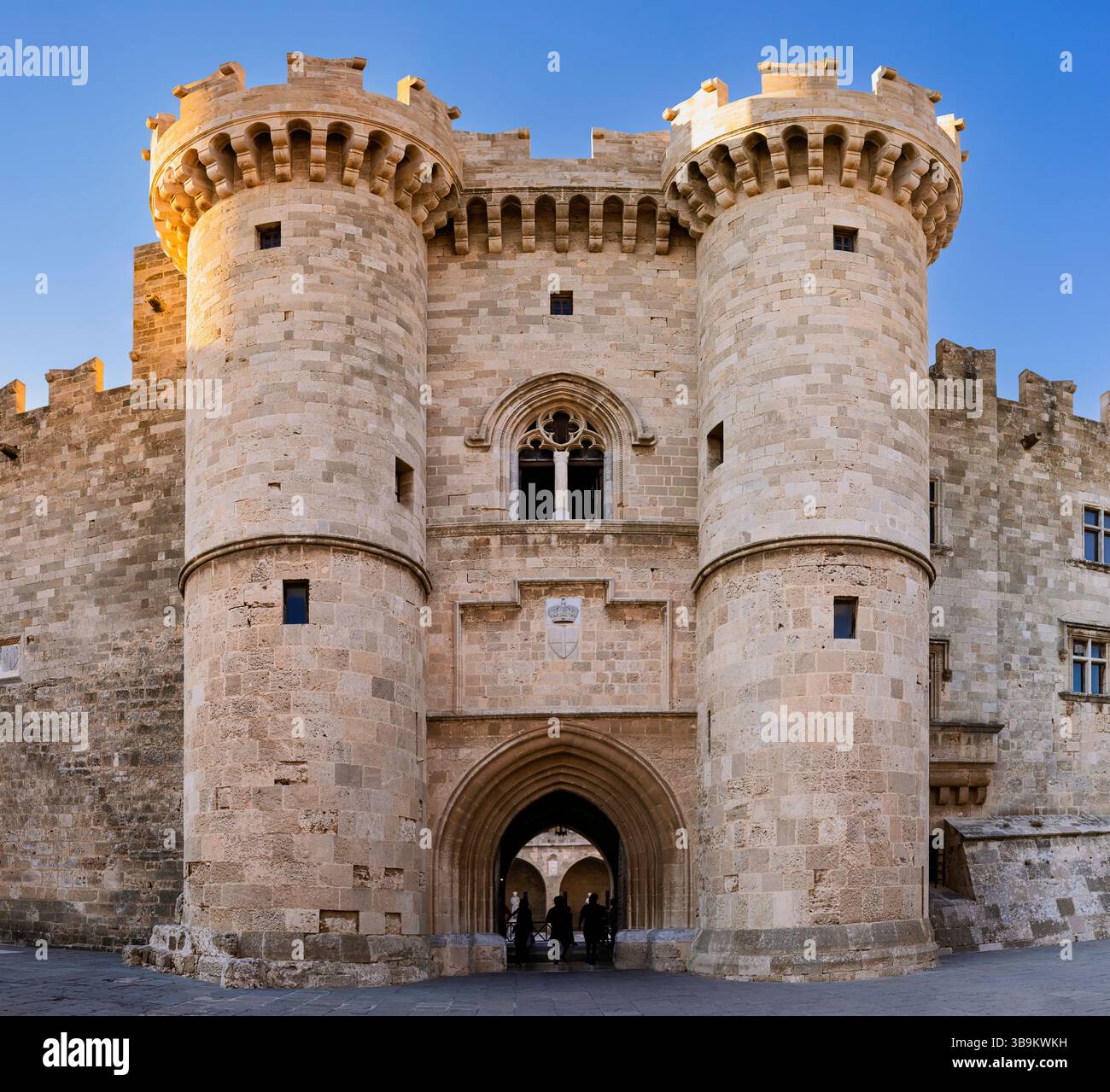 Majestic entrance of the Palace of the Grand Master of the Knights in ...