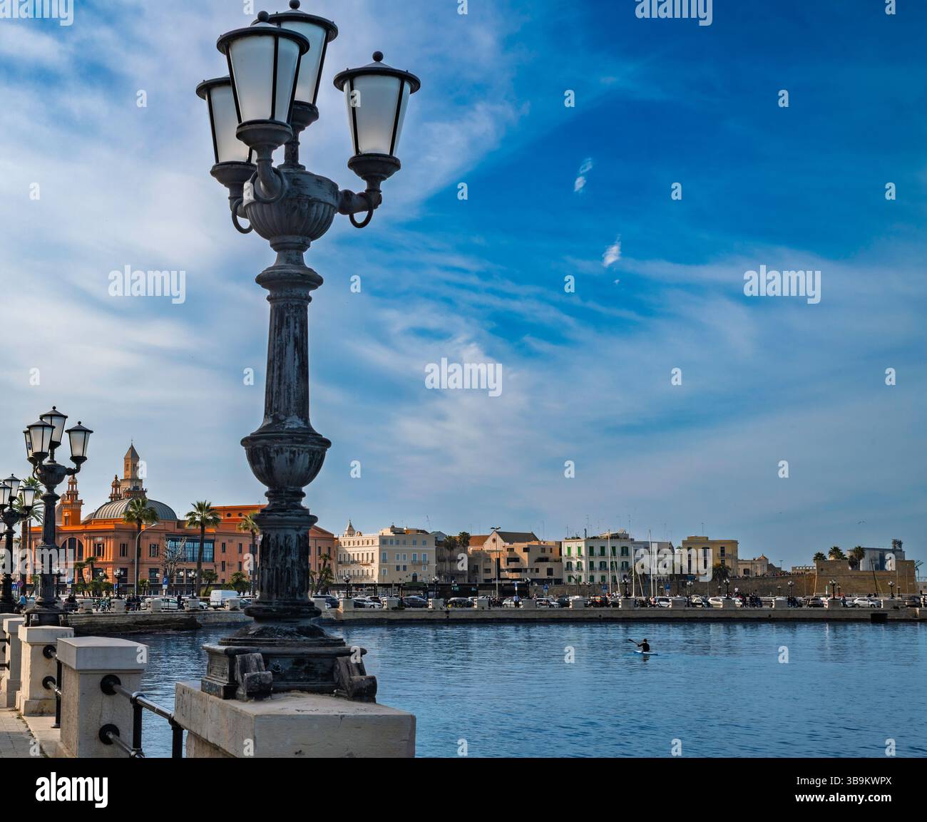 Historic Lungomare in Bari, Puglia, Italy, daytime view. Iconic ...