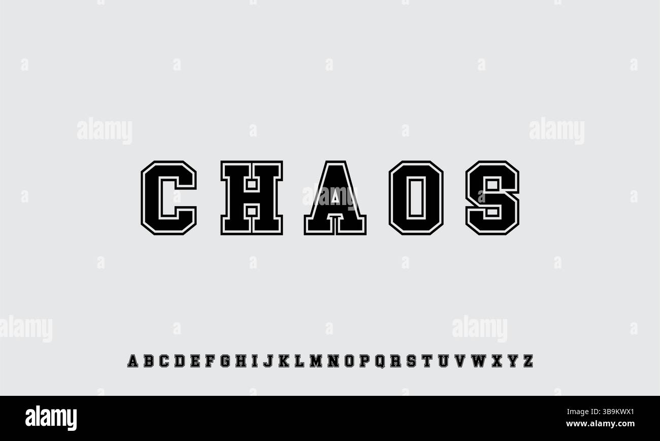 Chaos Font is a bold, athletic-style typeface with strong, angular ...