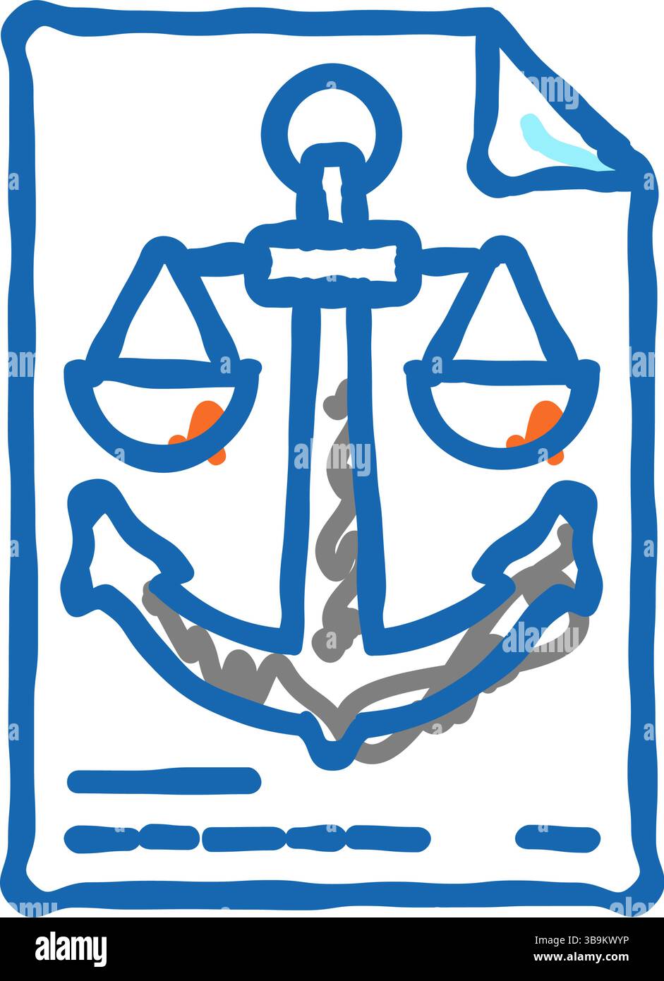 maritime law regulations icon doodle illustration Stock Vector Image ...
