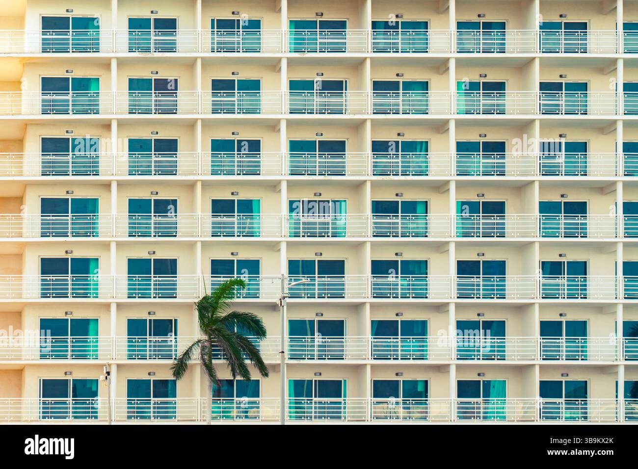 Modern Hotel Background Texture. Modern hotel building with balconies ...
